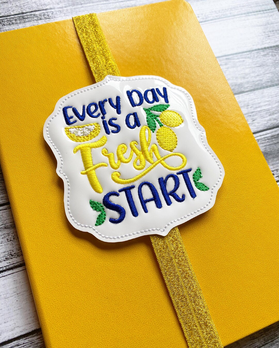 Every Day is a Fresh Start Book Band 4x4 - DIGITAL Embroidery DESIGN - Etsy