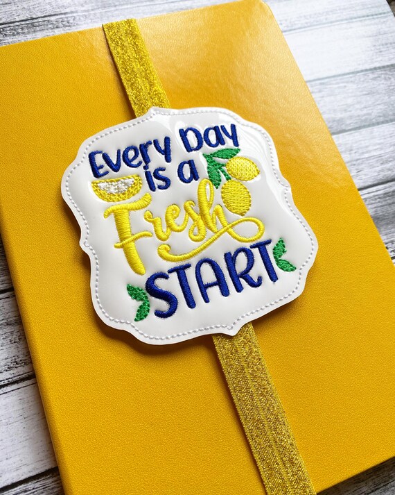 Every Day is a Fresh Start Book Band 4x4 DIGITAL Embroidery | Etsy