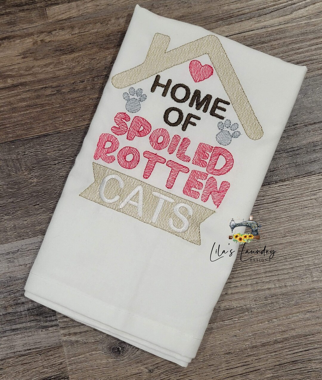 Spoiled Rotten Cats 3 Sizes Included Embroidery Design - Etsy