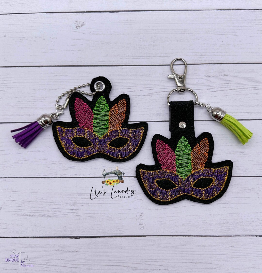 Carnivale Mask Fobs - Embroidery Design - DIGITAL Embroidery DESIGN - Etsy