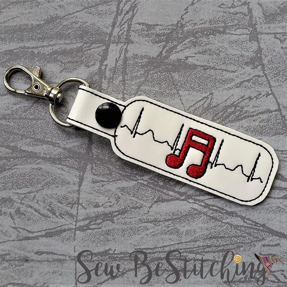ITH Band Ekg Snap Tab Fob 4x4 and 5x7 Included Embroidery - Etsy