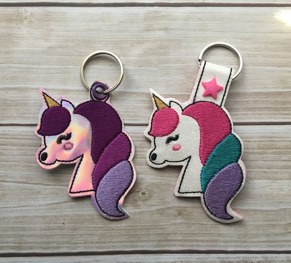 ITH Unicorn Snap Tab & Eyelet Fob 4x4 and 5x7 Included | Etsy