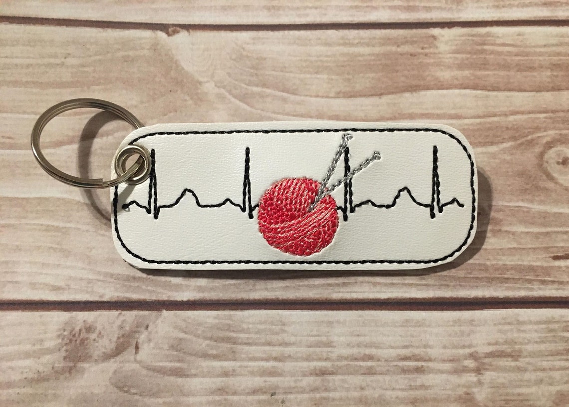 ITH Knitting Ekg Eyelet Fob 4x4 4x4 Grouped and 5x7 Included - Etsy