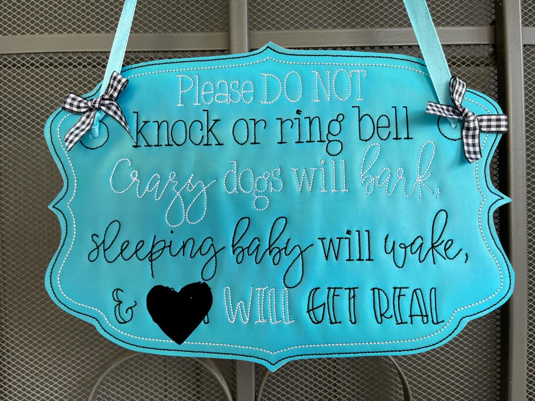 Snarky Door Sign - 3 Sizes Included - Embroidery Design - DIGITAL ...