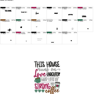 Laughter and Lots of Coffee - 2 Sizes Included- Embroidery Design ...