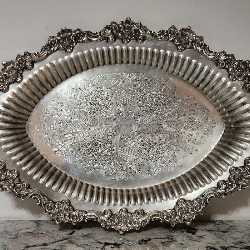 Heavy Silver Tray - Etsy