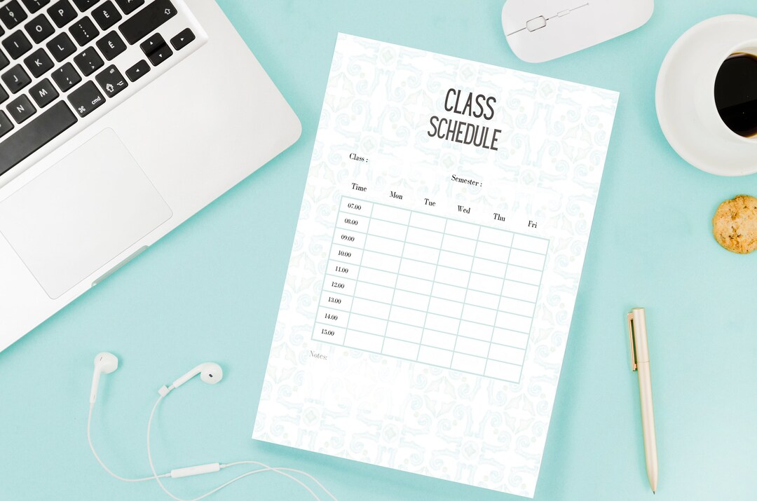 Class Schedule for Students | Fillable & Printable | Weekly Student ...
