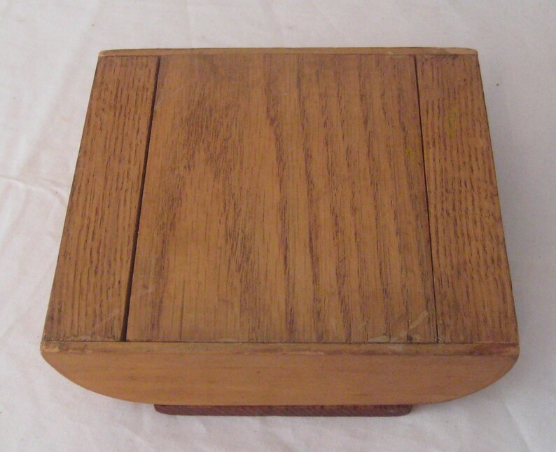 Small Oak Wood Box Lift off Lid Unusual Shape Domed Box | Etsy