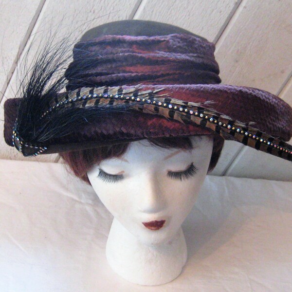 Vintage Feather Hat - Etsy