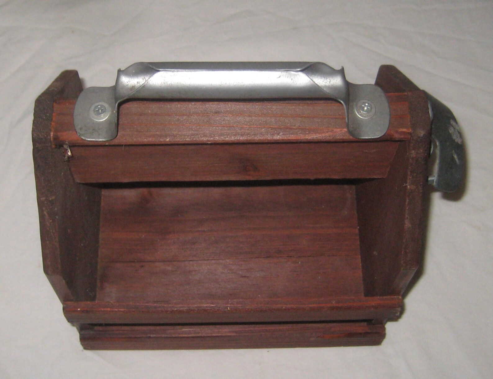 Vintage Wooden Caddy With Bottle Opener, Brown Wood Beverage Caddy, Man ...