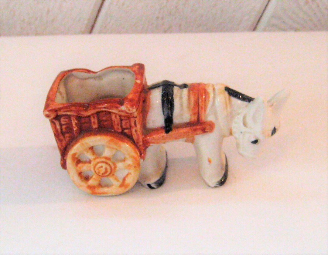 Antique Donkey Cart Indoor Planter, Cactus Succulent Planter, Southwest ...