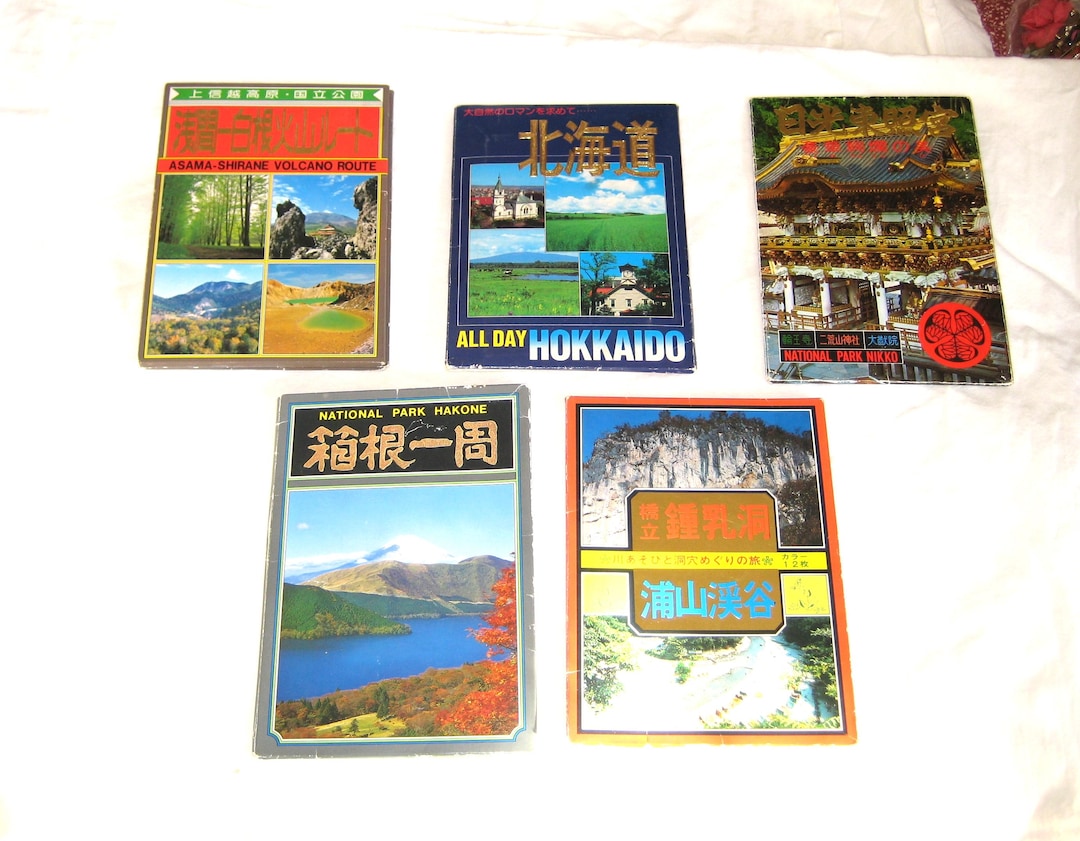 Vintage Collection of Japanese Postcards, 60 Total, Asama-shirane ...