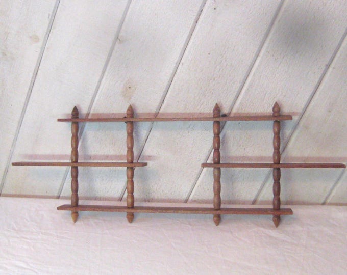 Vintage MCM Wall Shelves, Mid Century Brown Wooden Shelves for ...
