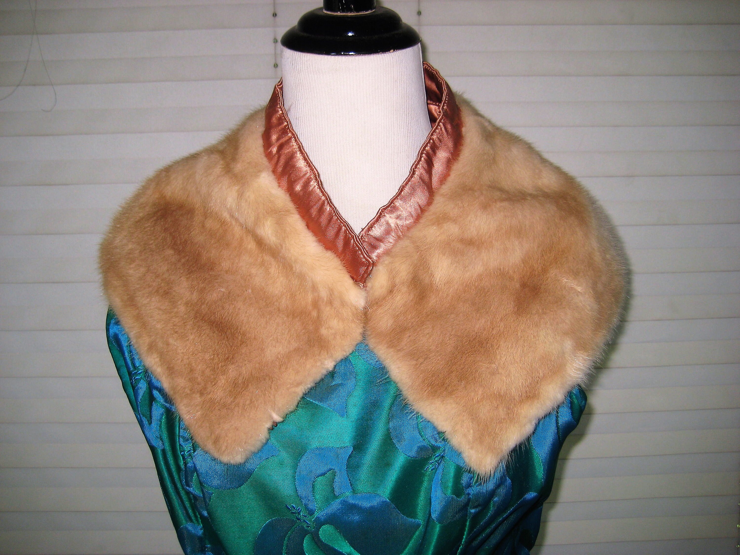 Real fur collar blonde mink collar genuine fur collar silk | Etsy