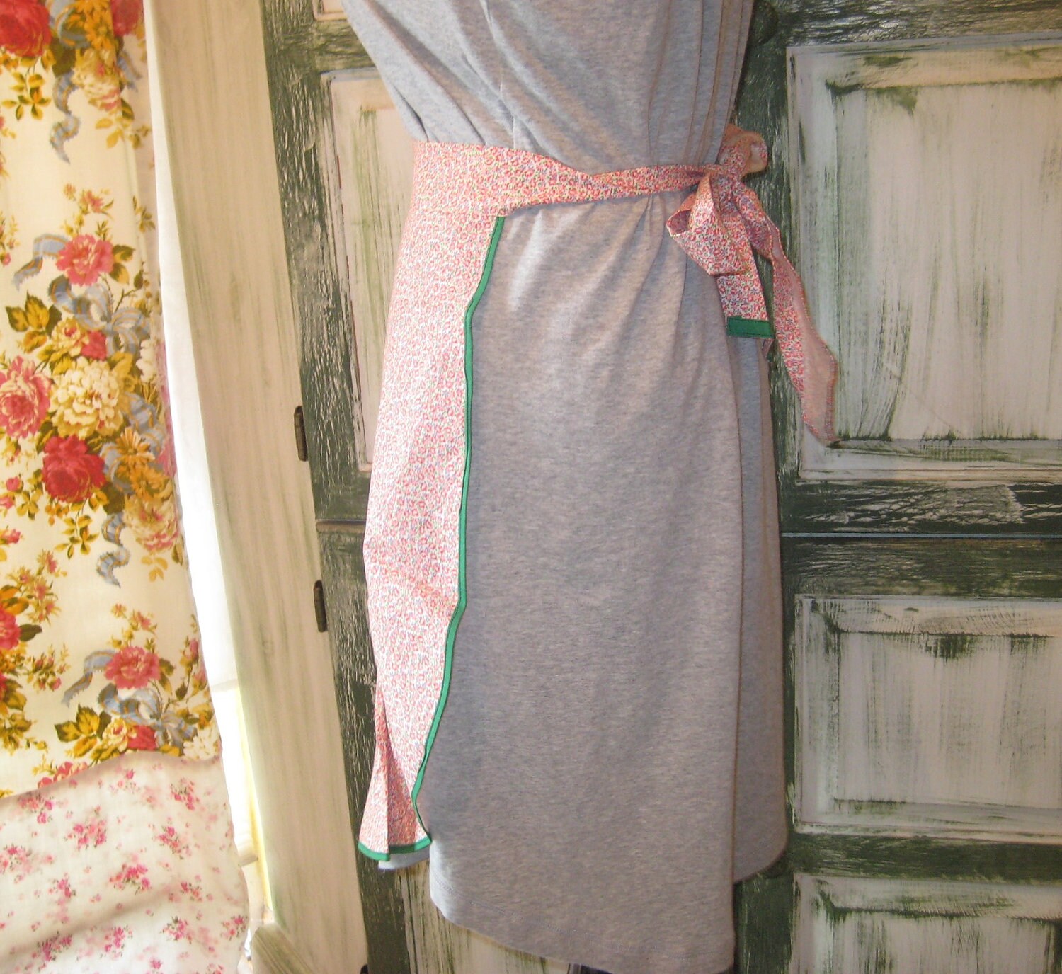 Red Calico 50s Half Apron Country Apron Christmas Apron Red - Etsy