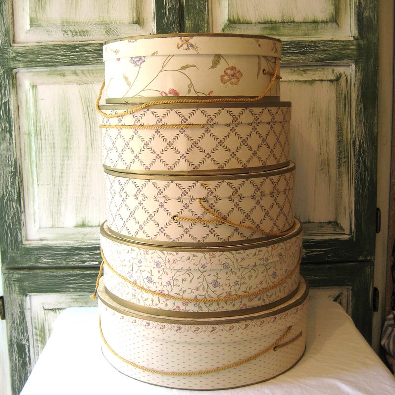Vintage Hat Box - Etsy