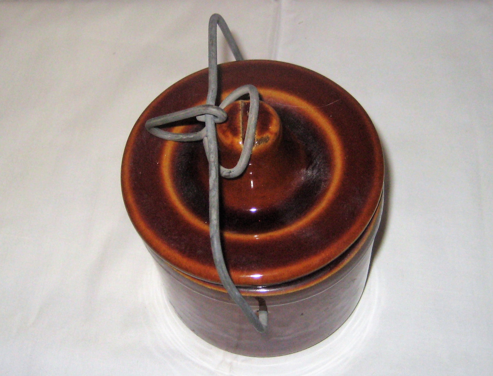 Brown Glazed Jar Locking Lid Stoneware Jar Storage Crock - Etsy