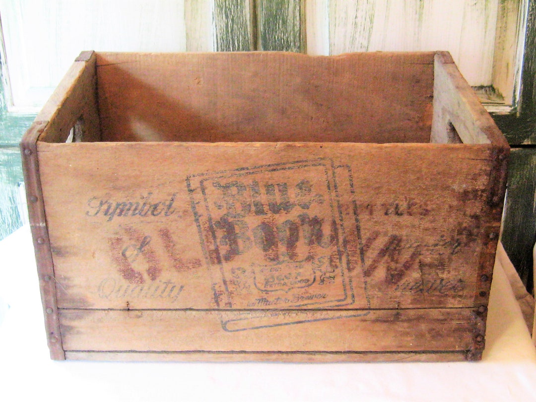 Antique Large Wood Box, Beer Beverage Crate Bin, Ohio Brewery, Vintage ...