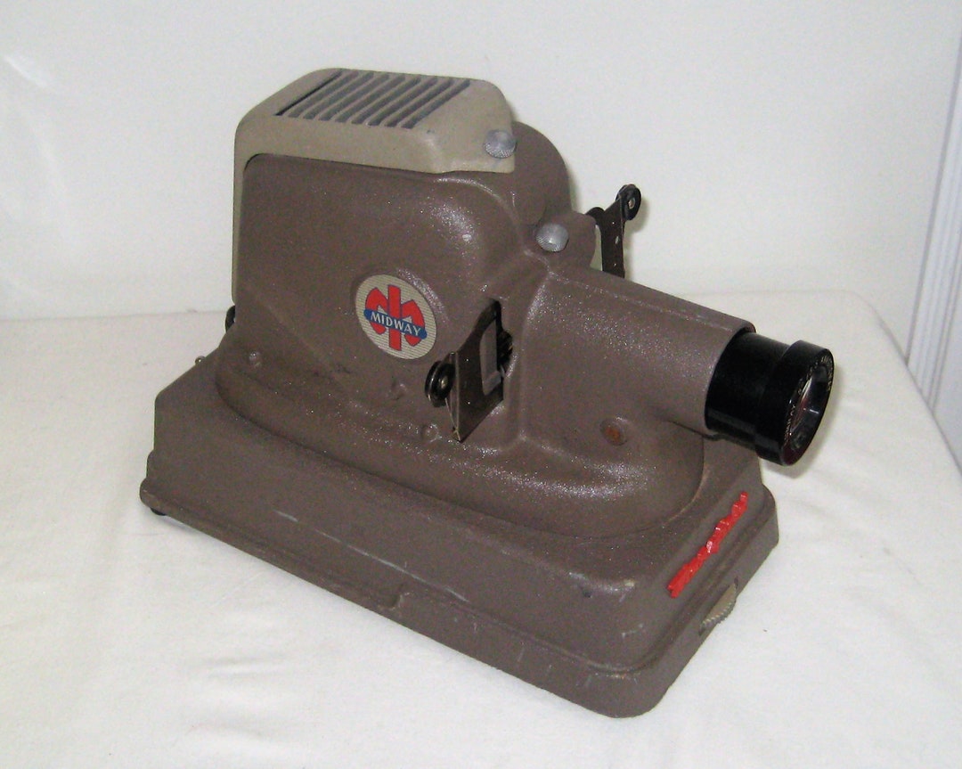 Antique Galvanized Metal Slide Projector, Midway Mansfield, Electric ...