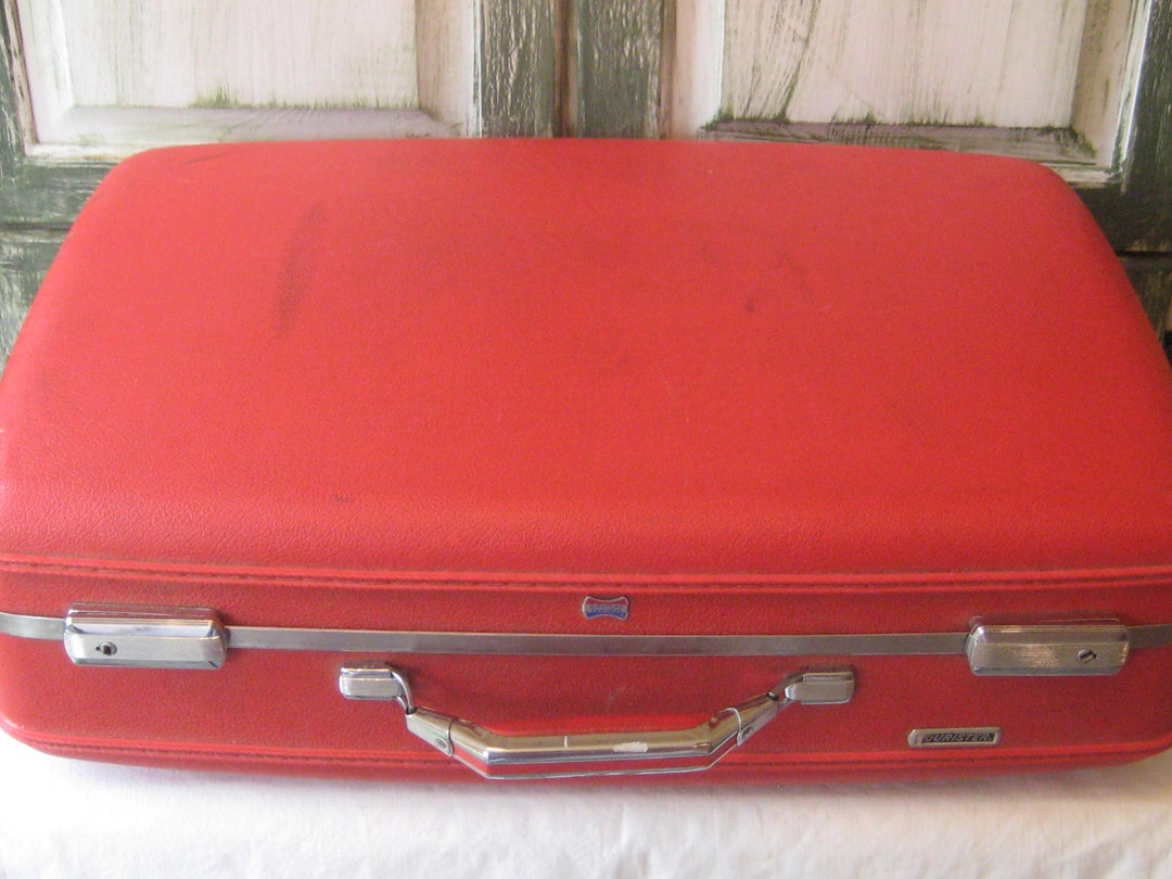 Vintage Large Red Suitcase, American Tourister, 60s 70s Luggage ...