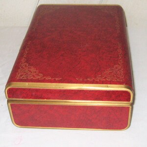 Dark Red, Gold Jewelry Box, Baroque Jewelry Box, Burgundy Velvet ...