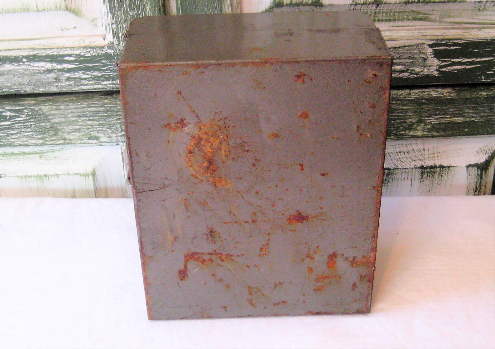 Rustic Gray Metal Tool Box Petite Size Hinged Lid Mechanics - Etsy