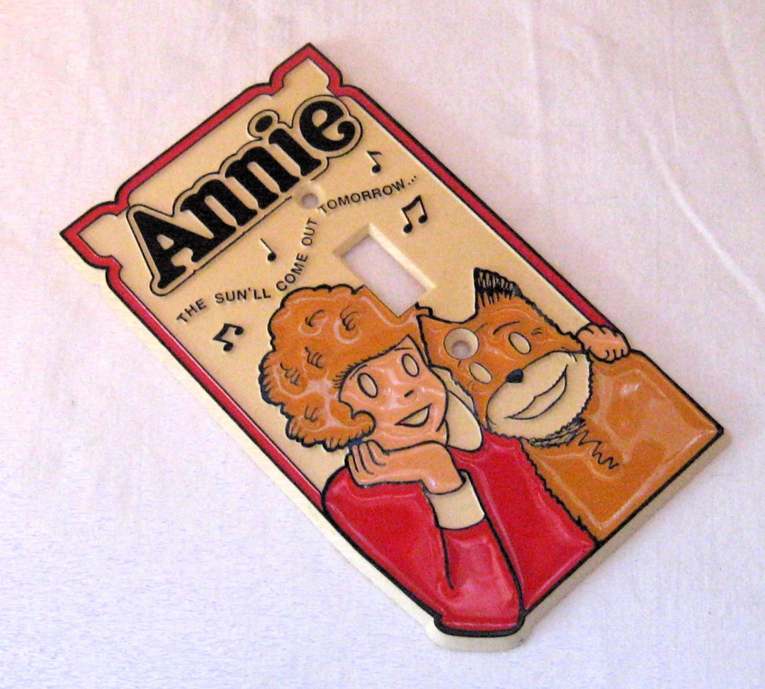 Vintage Light Switch Plate, Little Orphan Annie, 70s 80s, Plastic Made ...