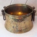 Decorative Brass Indoor Planter, Rusty Handles, Hammered Brass ...