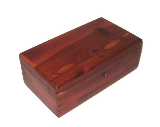 Antique Cedar Box, MCM Miniature Lane Chest Salesman Sample, Hinged Lid ...