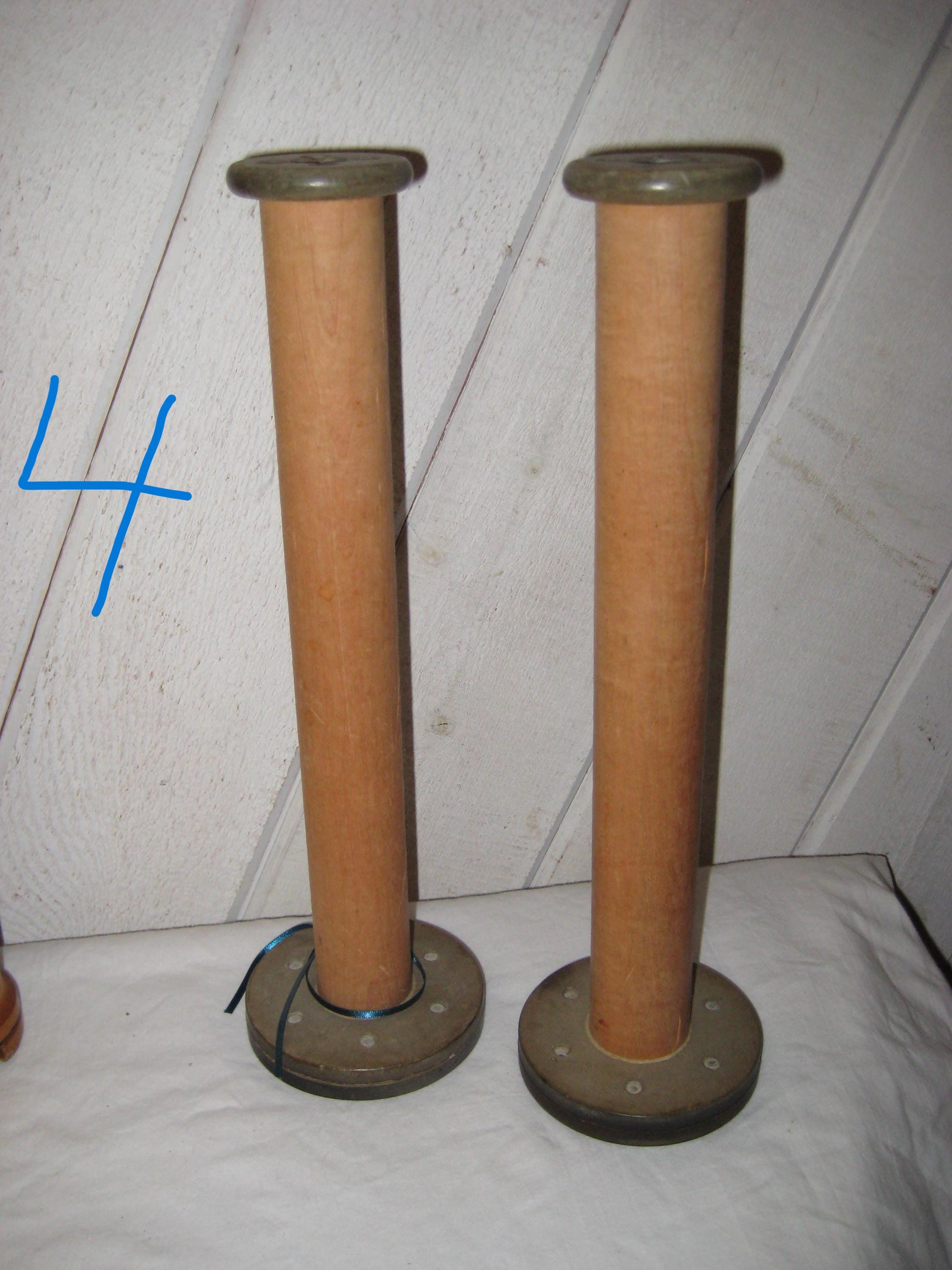 Antique Wood Spools, Wooden Bobbins, Beehive Spool, Dark Brown Beige ...