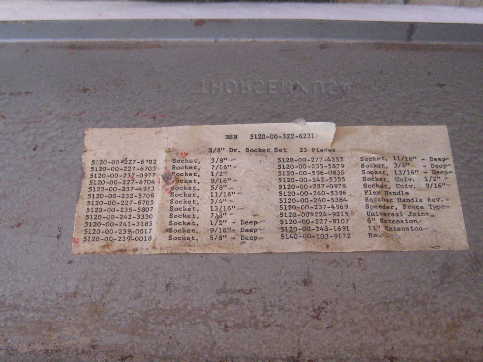 Long Narrow Metal Tool Box, Rustic Distressed, Primitive Thin Box ...