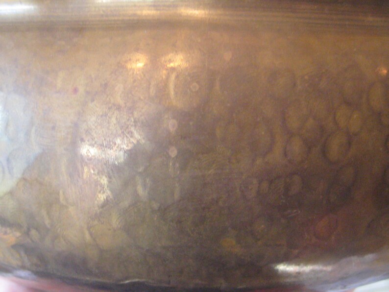 Antique Hammered Brass Indoor Planter Metal Pot With Folding - Etsy