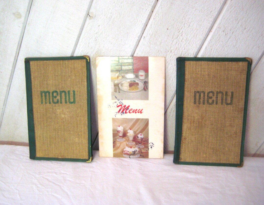 Vintage Collection of 3 Restaurant Menus, Mid Century 40s 50s, Really ...