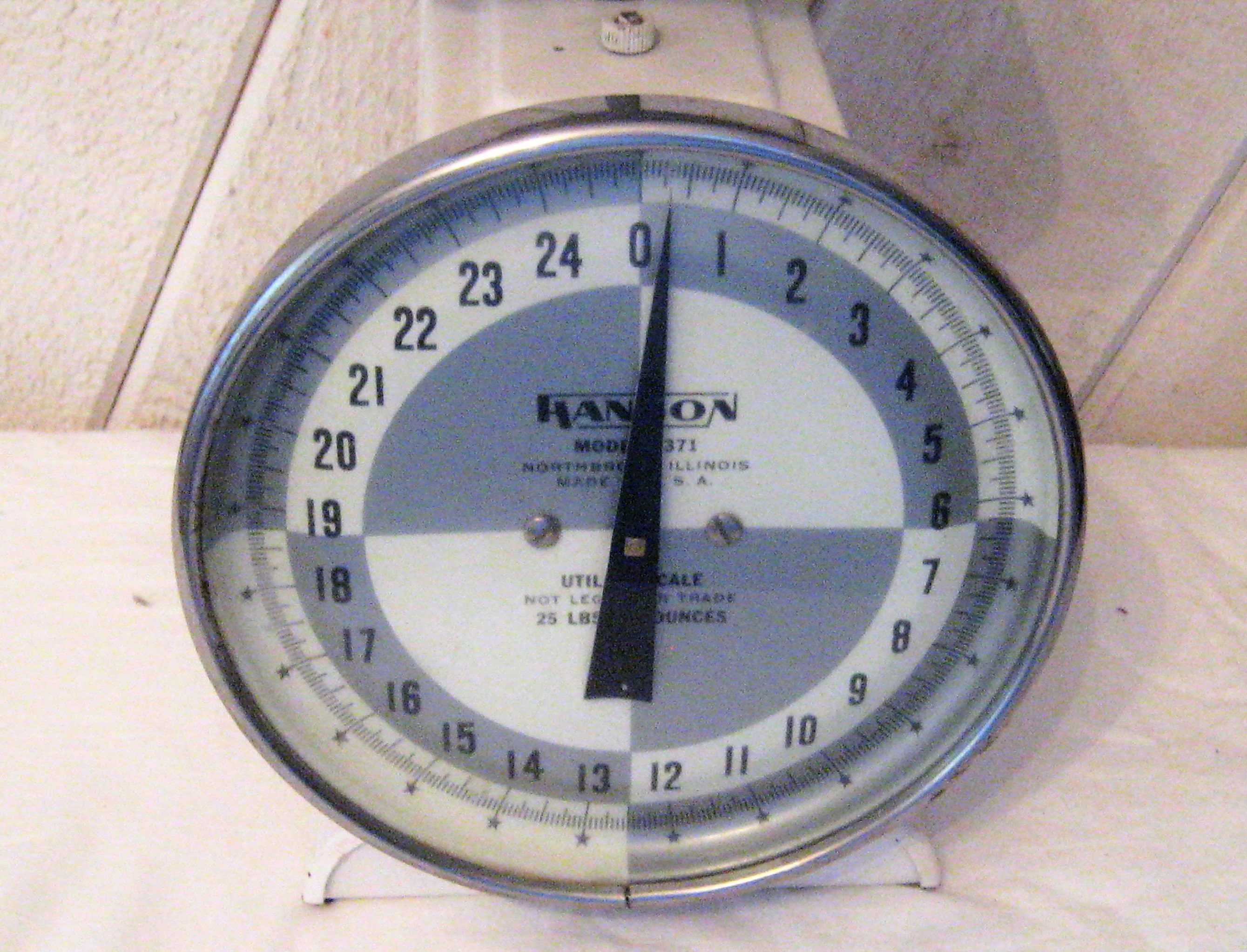 Vintage Kitchen Food Scale, 50s 60s Scales, Hanson Scale, White Chrome ...