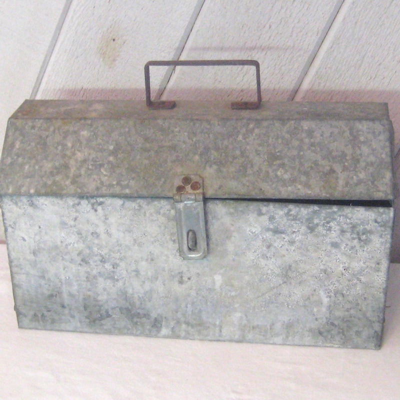Galvanized Tool Box - Etsy