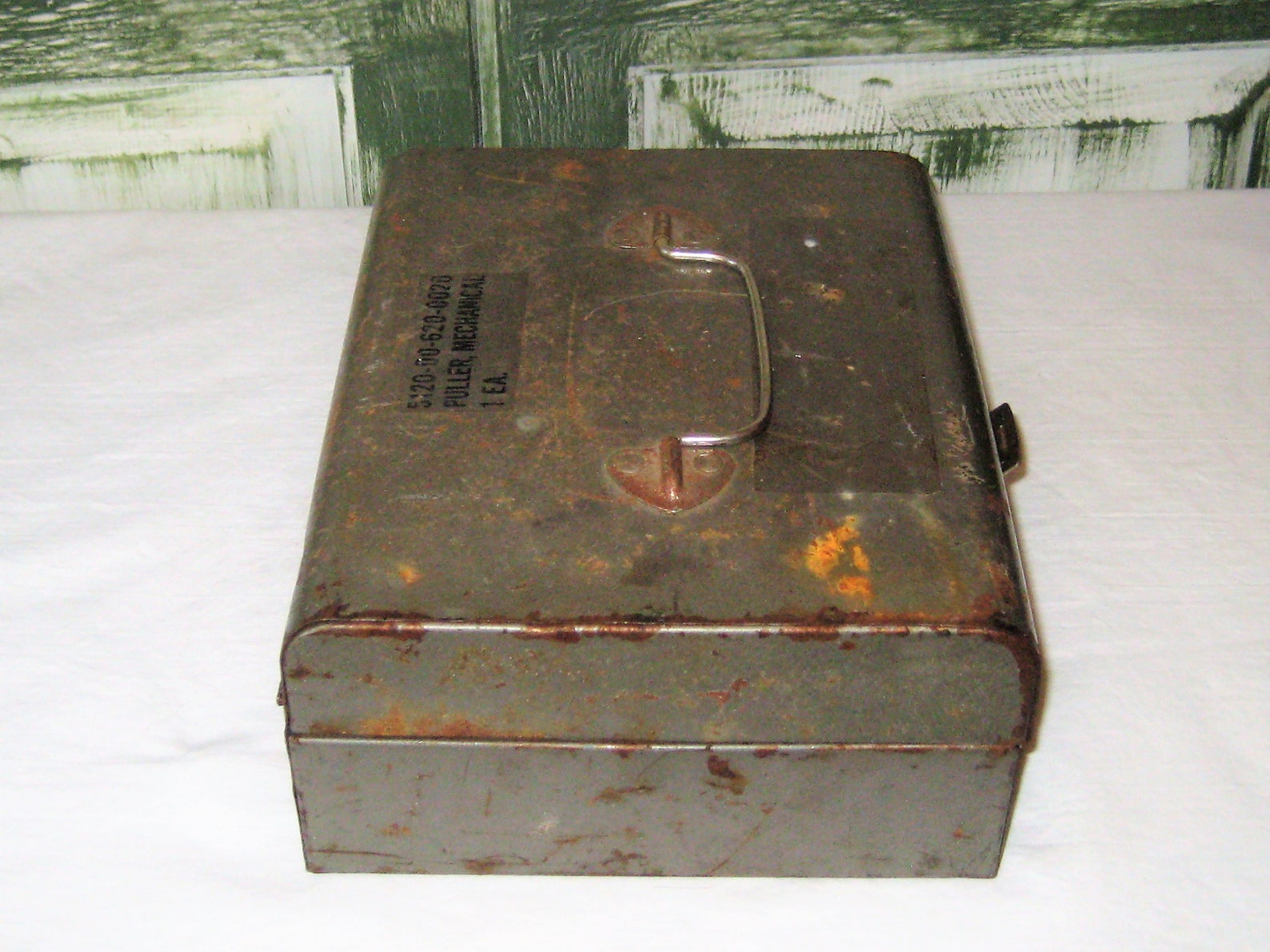 Rustic Gray Metal Tool Box Petite Size Hinged Lid Mechanics - Etsy