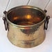 Decorative Brass Indoor Planter, Rusty Handles, Hammered Brass ...