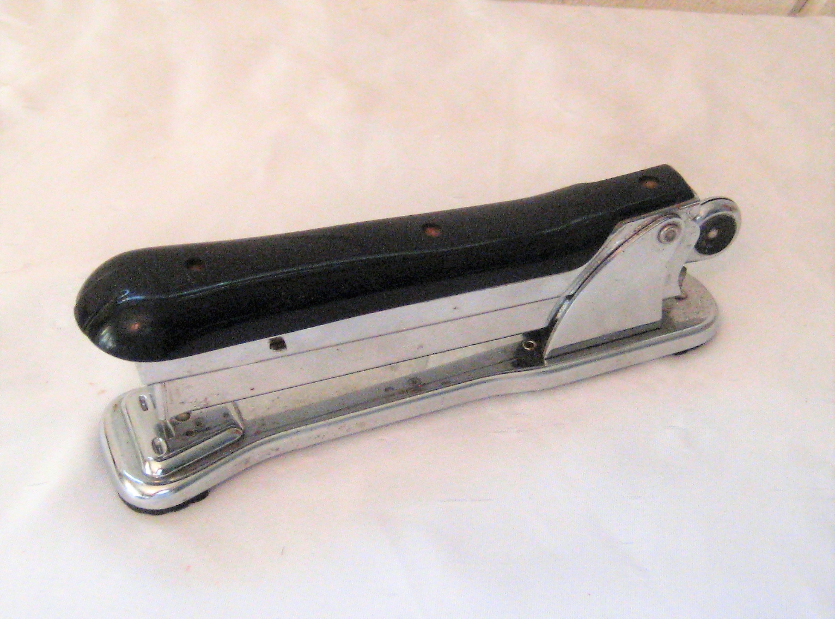 Antique chrome metal stapler bakelite Art Deco Ace Liner | Etsy