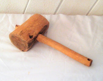 Antique Wood Mallet - Etsy