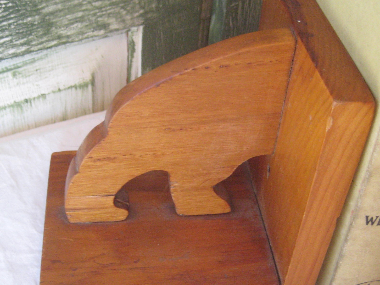 Vintage Wood Bear Bookends Hand Made School Shop Project - Etsy