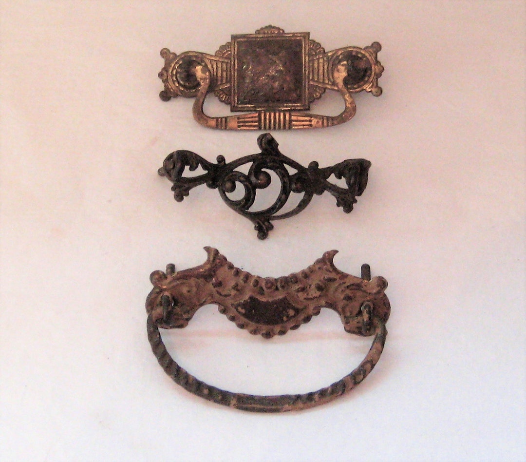 Antique Draw Pull Handle, Victorian Ornate Decorative Metal Handle ...