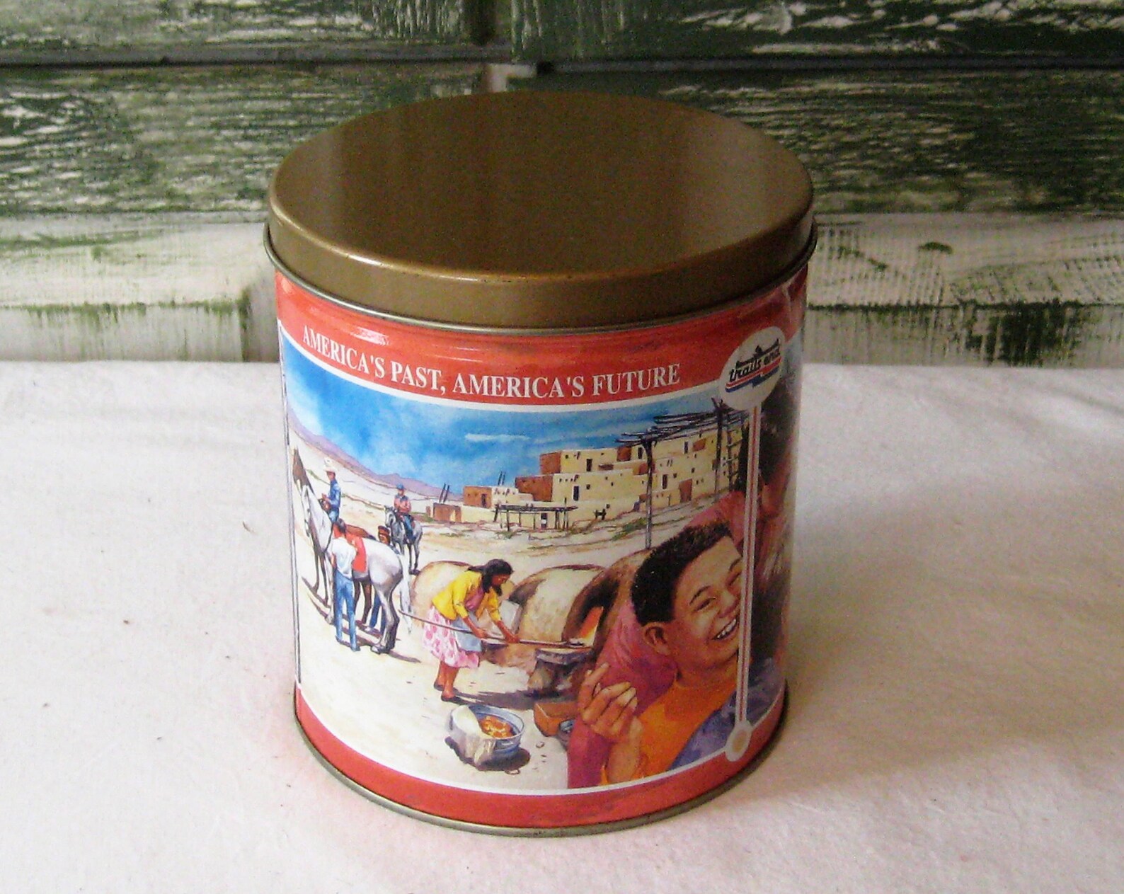 Vintage Popcorn Tin Round Candy Metal Tin Box Native - Etsy UK