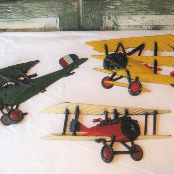Biplane Metal Decor - Etsy