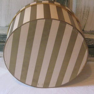 Vintage Gold Striped Hat Box, Round Cardboard Hatbox, MCM Mid Century ...