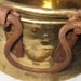 Decorative Brass Indoor Planter, Rusty Handles, Hammered Brass ...