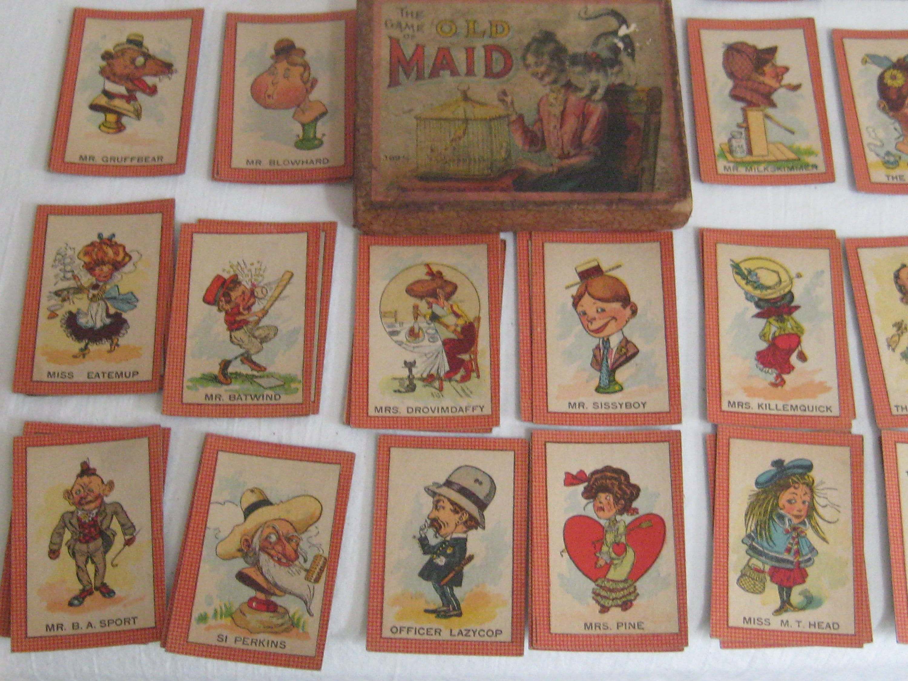 Antique Old Maid Playing Cards 1904 1900s Very Rare Unusual - Etsy UK