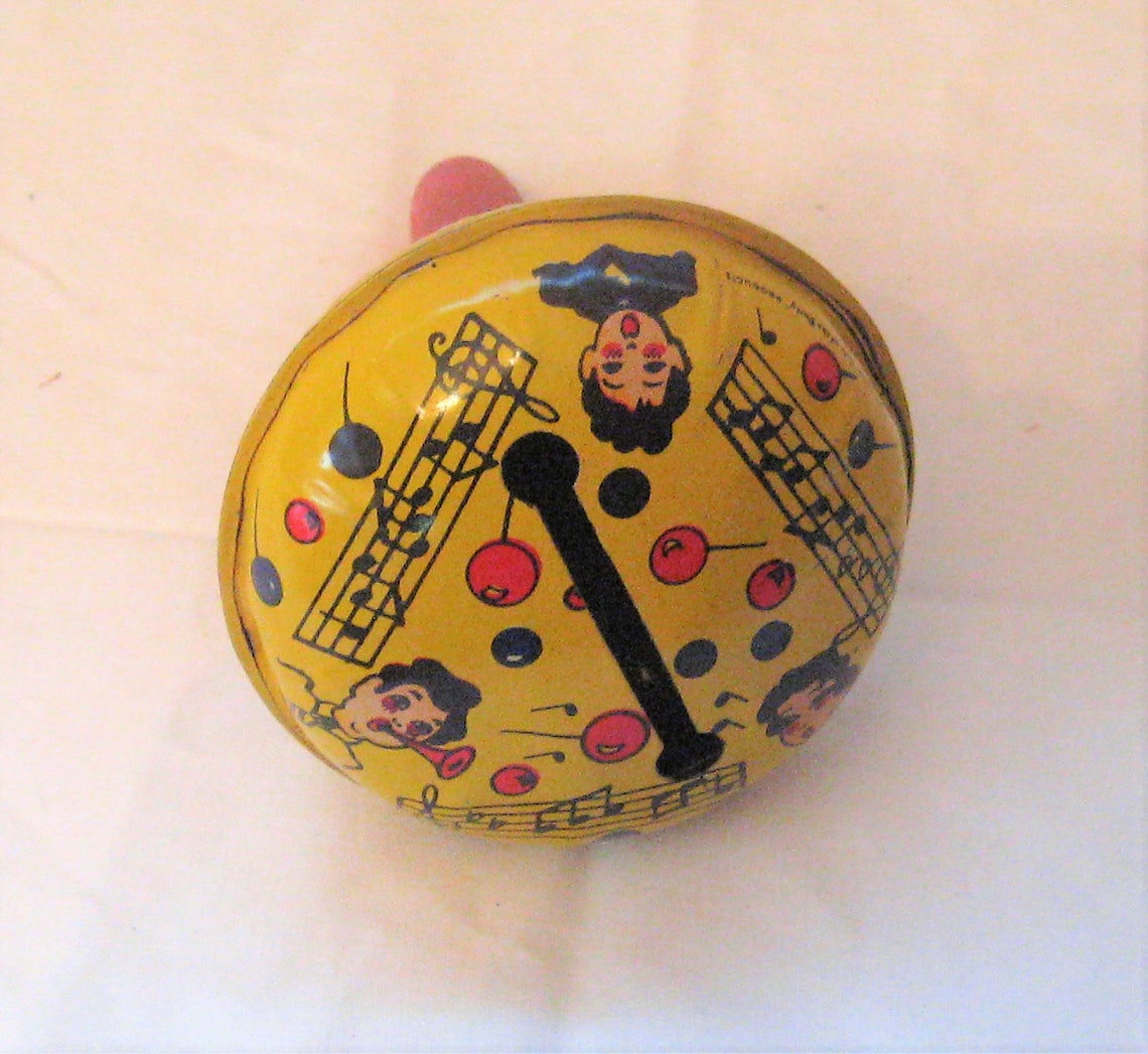 Antique tin metal ratchet noise maker New Years Eve party | Etsy