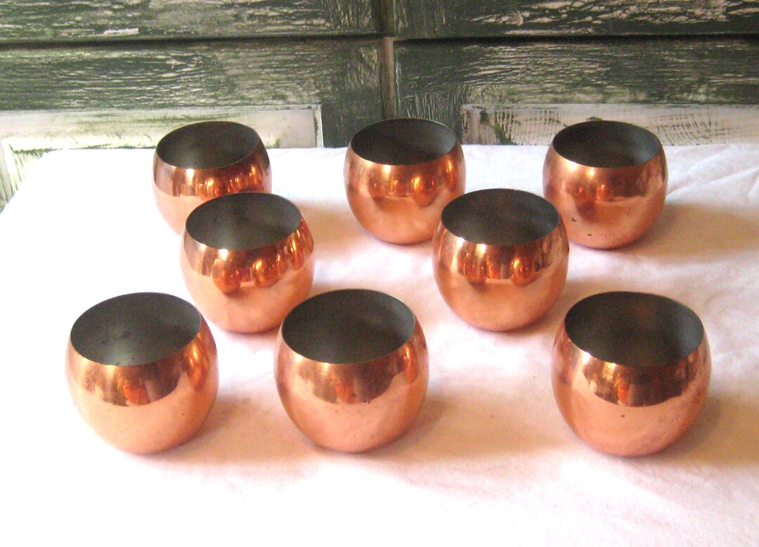 Vintage Copper Small Indoor Planters Pots, 8 Available, Copper Craft ...