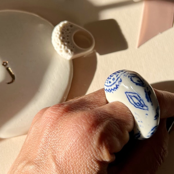 Porcelain Ring - Etsy