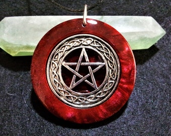 Ruby Red Witch's Knot Protection Amulet, Witch's Pendant, Spiritual ...